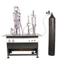 China Machinery Repair Shops Semi Automatic Aerosol Filling Machine for Spray Cans Pneumatic Driven Type for sale
