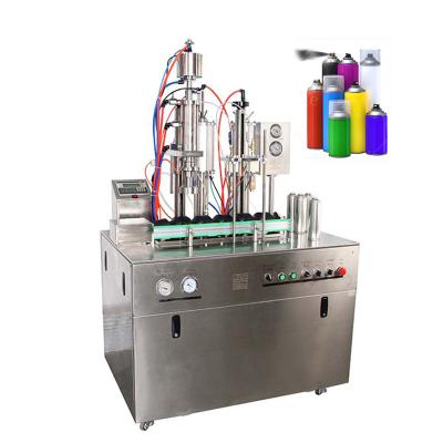 China 800-1100cans/hour High Filling Speed Semi Automatic BOV Bag on Valve Aerosol Filling Machine with PLC Control and Design for sale