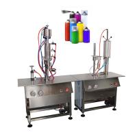 China 800-1100cans/hour Semi Automatic Manual Bov Nitrogen Aerosol Gas Deodorant Can Filling Machine with ≤±1% Filling Accuracy for sale