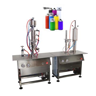 China 800-1100cans/hour Semi Automatic Manual Bov Nitrogen Aerosol Gas Deodorant Can Filling Machine with ≤±1% Filling Accuracy for sale