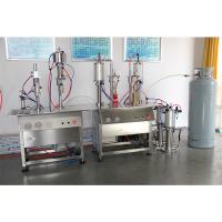 China 800-1100cans/hour Semi Automatic Manual Bov Nitrogen Aerosol Gas Deodorant Can Filling Machine with ≤±1% Filling Accuracy for sale