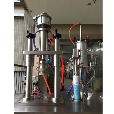 China 20-100mm Applicable Aerosol Can Diameter Under Cup Vacuum Refrigerant Freon R134a Filling Machine for Tin Plate Cans for sale