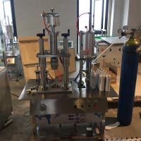 China 20-100mm Applicable Aerosol Can Diameter Under Cup Vacuum Refrigerant Freon R134a Filling Machine for Tin Plate Cans for sale
