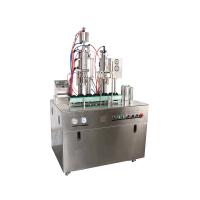 China 10ml-1000ml Liquid Volume Semi-Automatic Aerosol Filling Machine for Rexona Deodorant in 70-330mm Cans for sale