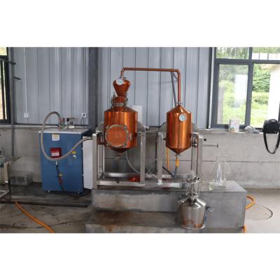 China 50L Jasmine Hydrosol Steam Distillation Essential Oil Distilling Equipment with Electric Power Source for sale
