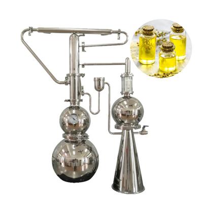 China 10L Stainless Steel Steam Distillation Essential Oil Machine for Homemade Eucalyptus Leaves Extraction for sale