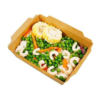 China Food Grade Kraft Paper Trays - Biodegradable Takeaway Containers with Multiple Size Options and Microwave Safe Design for sale