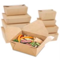 China Custom Eco-Friendly Food Takeaway Boxes - 16 oz to 48 oz Sizes, Compostable Kraft Paper with Custom Printing for sale