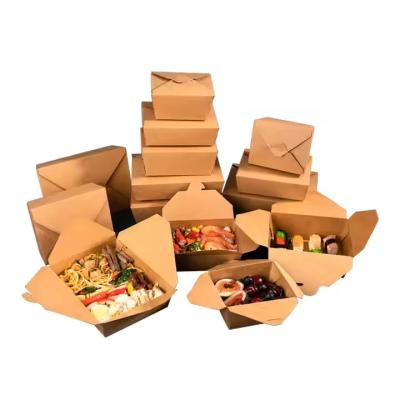 China Custom Biodegradable Food Takeaway Packaging Boxes - Multiple Sizes Available with Brand Customization Options for sale