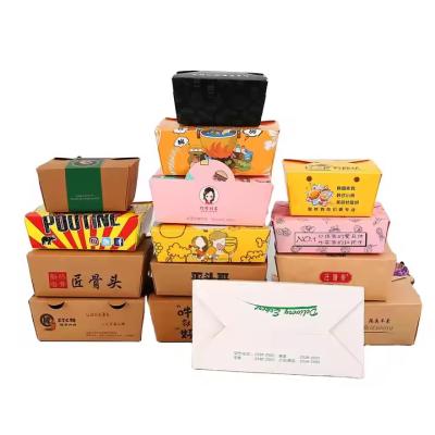 China Custom Corrugated Packaging Boxes 350gsm Biodegradable Kraft Paper for Sushi Burger Salad 200x150x80mm for sale