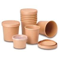 China ODM Kraft Paper Takeaway Food Containers with Lid - 100% Recyclable & Leak-Proof Packaging Boxes in Multiple Sizes for sale