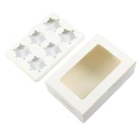 China Customized Logo Cupcake Packaging Box with Fixed Compartments - Food Grade 12-Cupcake Capacity Eco-Friendly Design for sale