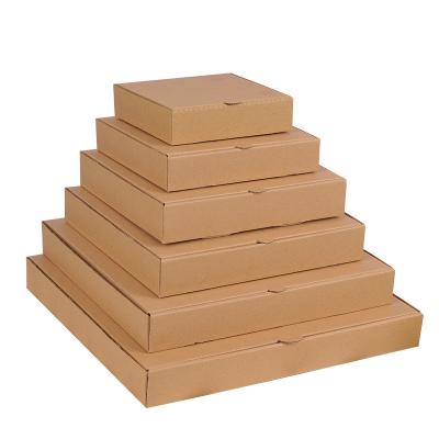 China Kraft Paper Pizza Boxes 6-10 Inch with Flexo Printing | Custom Sizes 21-42cm & Recyclable Food Packaging for sale