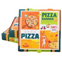 China Custom Pink Corrugated Pizza Boxes 6-24 Inch Sizes with FSC Certification for Food Packaging for sale