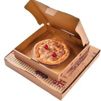 China Custom Logo Corrugated Cardboard Pizza Boxes 6-30 Inch White Kraft Food Packaging for sale