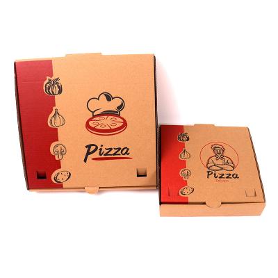 China Embossing Corrugated Paper 12 Inch Pizza Boxes Reusable Pizza Container Customized for sale