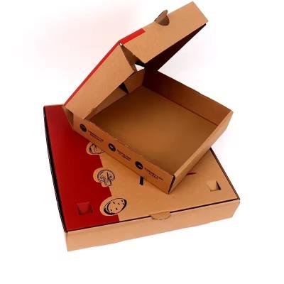 China Custom Recyclable Cardboard Foldable Pizza Box Food Packaging Paperboard 1000 Pcs MOQ for sale