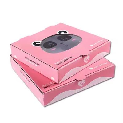 China Eco Friendly Kraft Paper Pizza Box 18x18 Inch Corrugated Food Container Custom Logo for sale