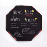China Custom Different Shape Biodegradable Kraft Pizza Boxes Eco-Friendly Fast Food Packaging for sale