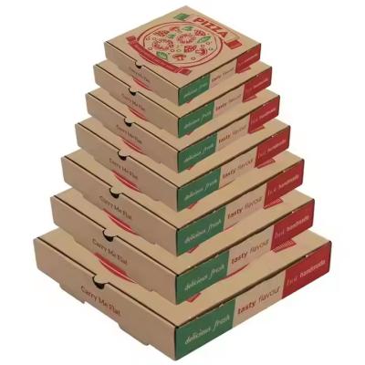 China Custom Printed Eco-Friendly Pizza Boxes - Biodegradable Cardboard Packaging in Multiple Sizes with FSC/ISO Certification for sale
