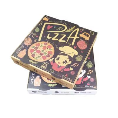 China Custom Biodegradable Corrugated Cardboard Pizza Boxes with Logo Printing - Single/Double Wall Options, 7-30 Day Delivery for sale