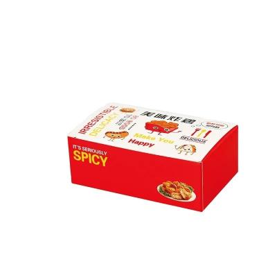 China Disposable Rigid Kraft Fried Chicken Box 30000pcs Custom Size Food Packaging for sale
