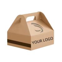 China Custom Eco-Friendly Burger Boxes 15x12x8cm with FDA Greaseproof Coating - Biodegradable Kraft Paper Packaging for sale