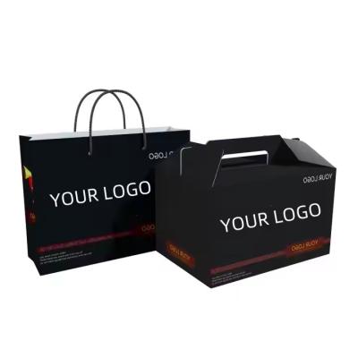China Custom Logo-Printed Fried Chicken & French Fries Boxes - Food-Grade Paperboard with Grease-Resistant Lining for sale