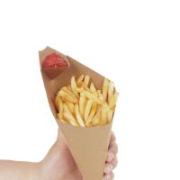 China Custom Kraft Paper Chips French Fries Boxes - 20,000 MOQ Recyclable Food Packaging Containers for sale