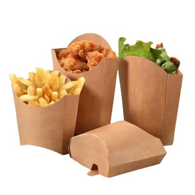 China Custom Logo French Fry Box 350-400 GSM Cardboard Packaging with 1.5 lb Capacity for Eco-friendly Fast Food for sale