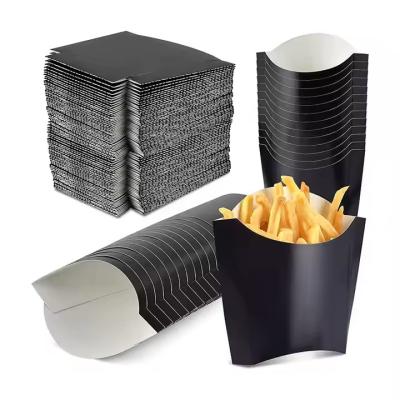 China Custom French Fry Paper Box 200g-500g Capacity | Eco-friendly Recyclable Fast Food Packaging with Custom Printing for sale