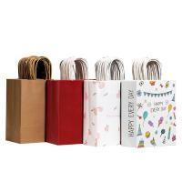 China Custom Recycled Kraft Paper Snack Bags with Handle - 20,000pcs MOQ, OEM Food Packaging for sale