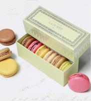 China Custom Chocolate Cookie Macaron Packaging Boxes G-24-12-3 with Gold Foil Stamping and FSC Certification for sale