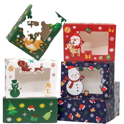 China Custom Christmas Cookie Gift Box Kraft Paper Eco-Friendly Dessert Packaging 1 Box MOQ for sale