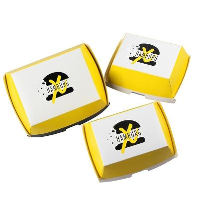 China Eco-Friendly Foldable Hamburger Box - Bagasse Material with Custom Printing for Fast Food & Lunch Packaging for sale
