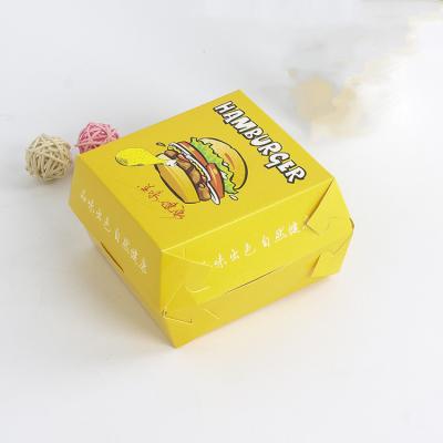 China Custom Logo White Cardboard Burger Box 100% Recyclable Grease Resistant Freezer Safe for sale