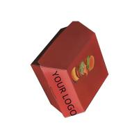 China Custom Kraft Paper Burger Box 10x10x5 cm Eco-Friendly Disposable Food Packaging with PE Coating for sale