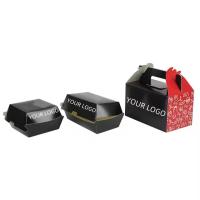 China Wholesale Custom Eco-Friendly Kraft Box for Fast Food Burgers Fries Chicken 8x6x3 Inch for sale
