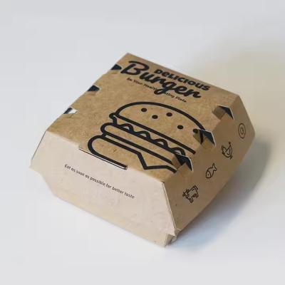 China Wholesale Custom Eco-Friendly Kraft Box for Fast Food Burger Fries Chicken 12x12x6 cm 800g for sale