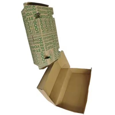 China Custom Recyclable Kraft Paper Burger Box 120x120x60mm Eco-Friendly Fast Food Packaging with CMYK Printing for sale