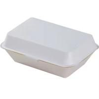 China Eco Friendly Disposable Kraft Paper Burger Box 500ml Food Grade Fast Food Packaging for sale