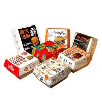 China Custom Printed Biodegradable Burger Box Fast Food Takeaway Packaging with Free Sample for sale