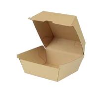China Kraft Paper Custom Foldable Eco-Friendly Burger Box for Fast Food Takeaway Packaging for sale