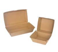 China Custom Food Grade Cardboard Burger Box 8x5x3 Inch Recyclable Takeaway Packaging with Logo for sale