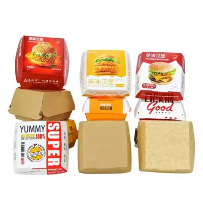 China Custom Kraft Paper Takeaway Box 350GSM FSC Certified for Burgers Sandwiches Snacks for sale