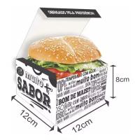 China Custom Biodegradable Burger Boxes with Logo - Eco-Friendly Fast Food Packaging for sale