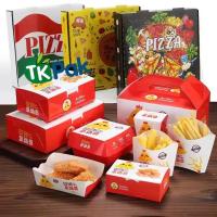 China Custom Biodegradable Kraft Paper Food Boxes 150-300gsm for Fried Chicken French Fries Sandwich Burger for sale