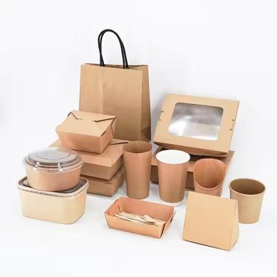China Custom Kraft Paper Fast Food Boxes for Fries Chicken Burger Biodegradable 150-300gsm for sale