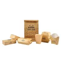 China Custom Kraft Paper Slotted Boxes for Burger Fast Food Takeout 100% Biodegradable for sale