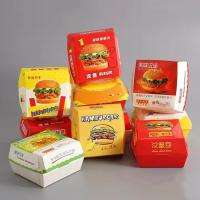 China Custom Disposable Kraft Paper Clamshell Burger Box 6x6 to 10x10 for Takeaway for sale